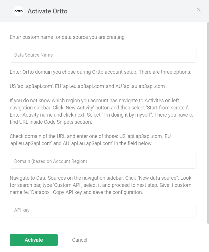Guide: Using Ortto with Databox (Custom API Integration) Guide: Using Ortto with Databox (Custom API Integration)